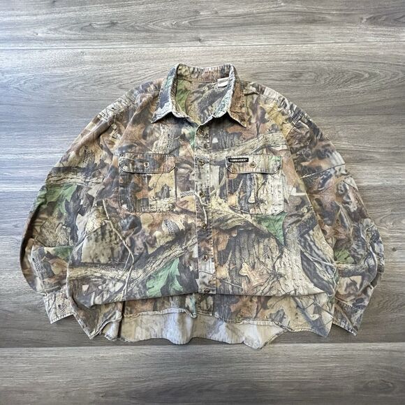 American Vintage | Shirts | Vintage Camo Button Down Shirt Adult Large ...